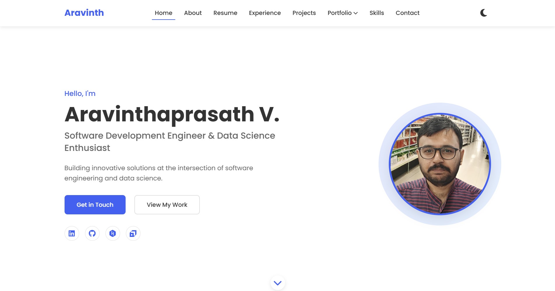 Aravinth's Portfolio | SDE & Data Science